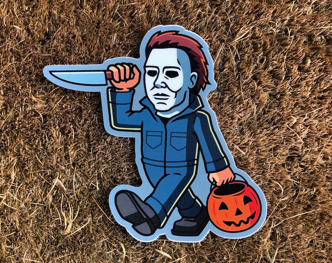 Halloween Michael Myers Mascot Sticker - Etsy