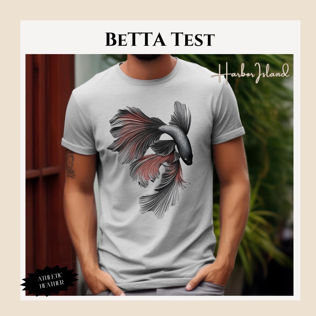 Betta Fish Graphic T-shirt, Artistic Fish Design Tee, Nature Inspired ...