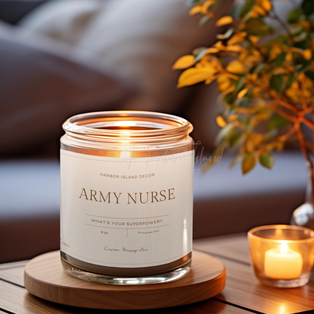 Personalized Army Nurse Soy Candle: Nurse Graduation Gift - Etsy