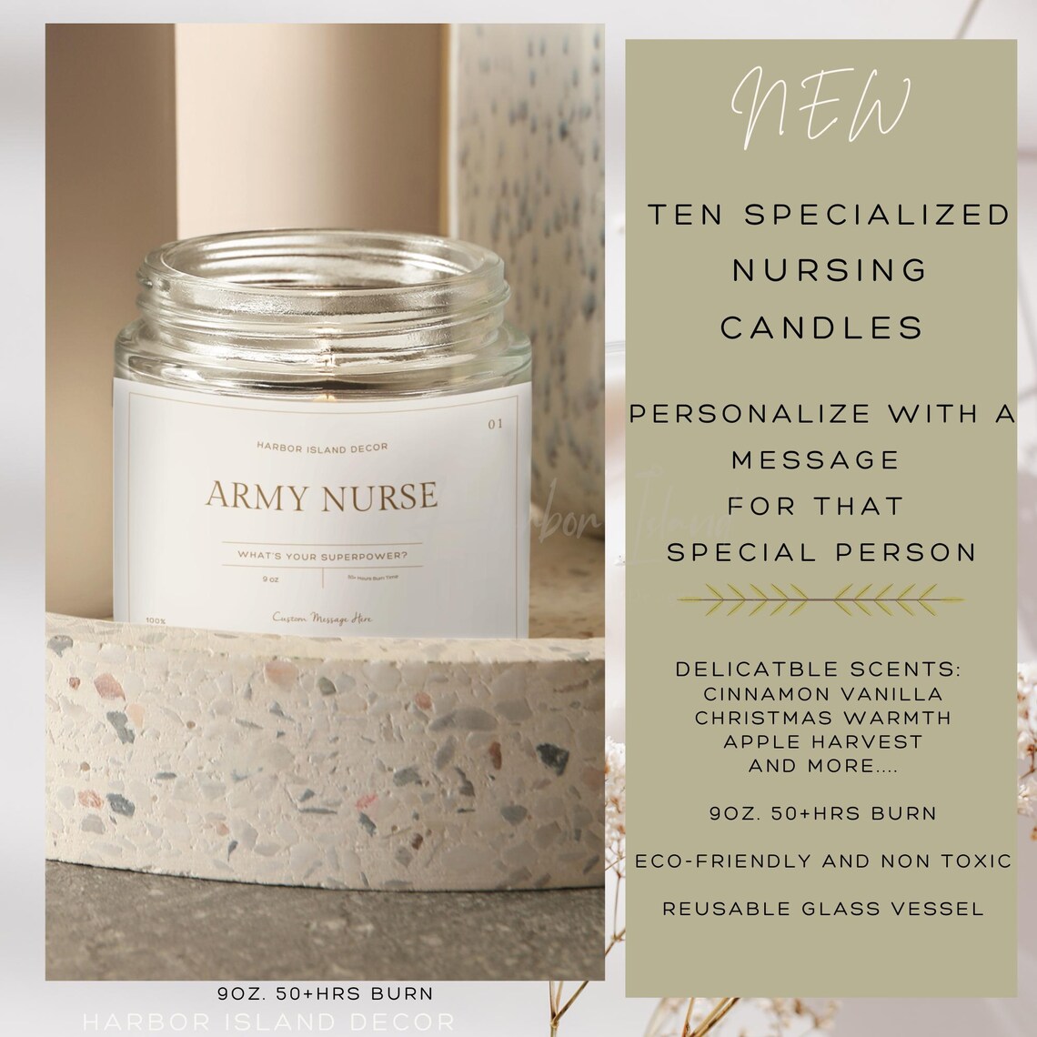 Personalized Nurse Candle, Scented Soy Vegan Candle - Etsy