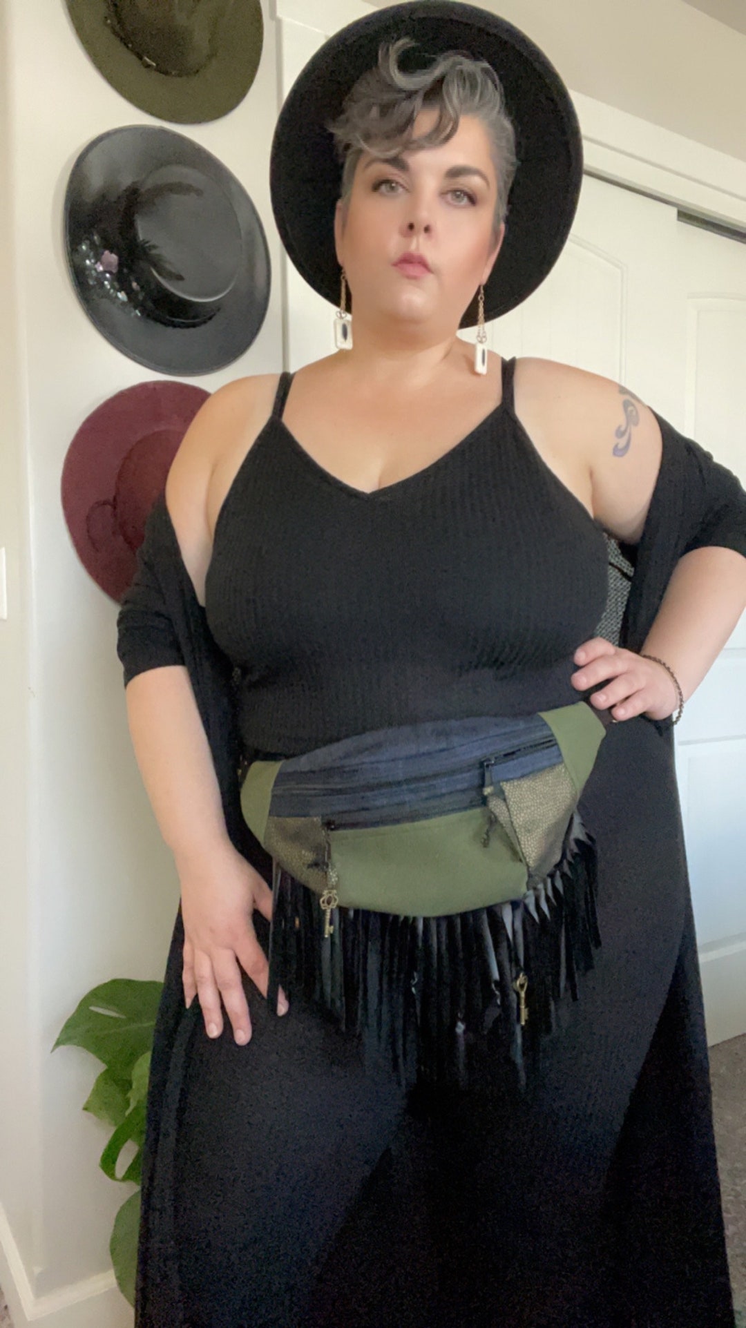 Boho Fringe Denim Fanny Pack/ Fanny Pack/ Canvas Fanny Pack - Etsy