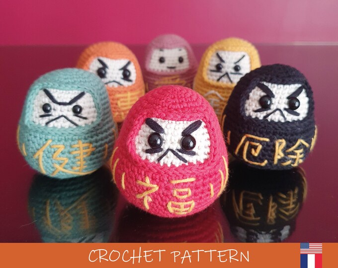 Daruma Doll Crochet Pattern, Japanese Traditional Lucky Charm, Digital ...