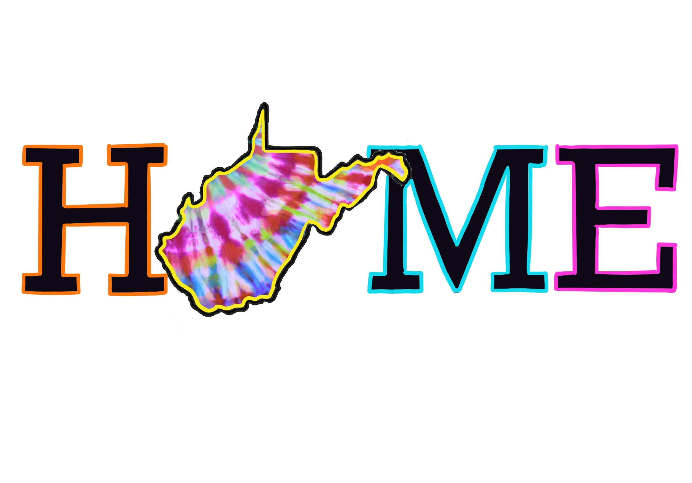 Handlettered WV Home Digital Downlad- WV Sublimation Design- Country ...