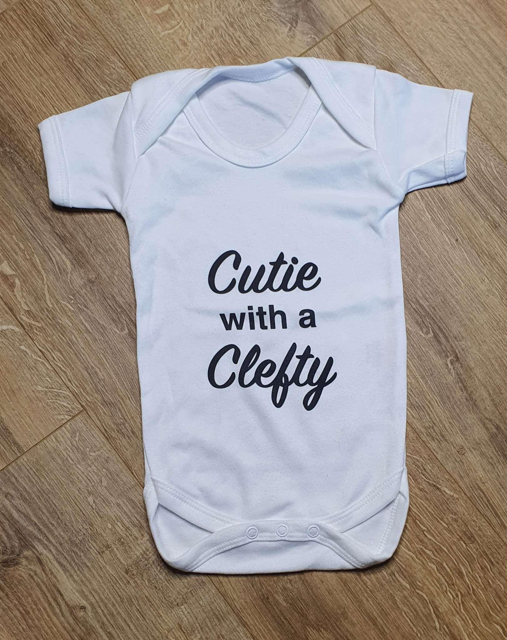 Cutie With a Clefty, Cleft Lip Awareness Baby Grow / Bodysuit - Etsy