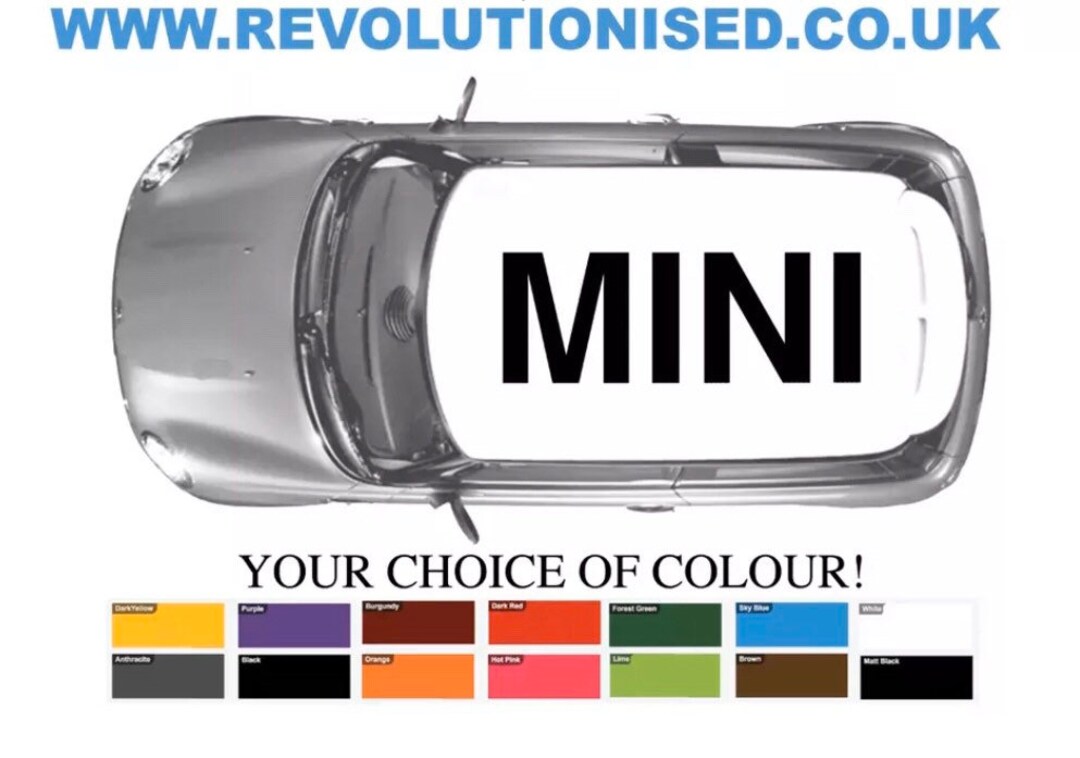 Mini Roof Decal / MINI Text / Logo / Graphics - Etsy