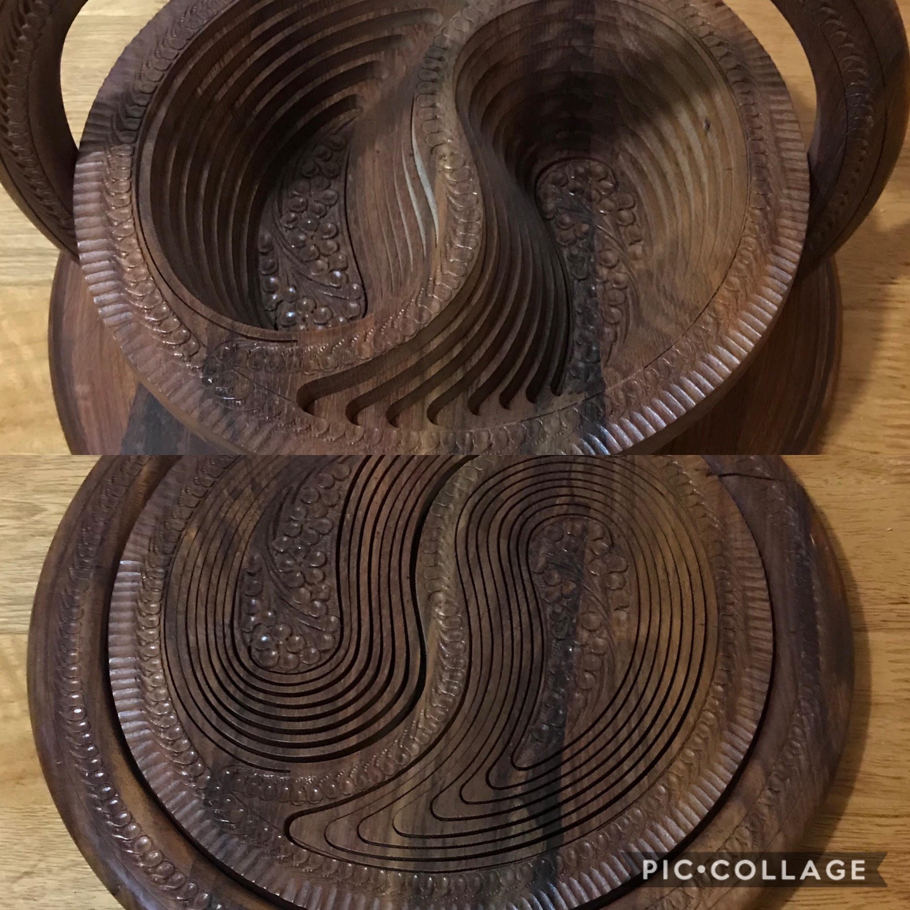 Tree of Life - Wooden Bowl - Collapsible Basket - Christmas Gift - Gift ...