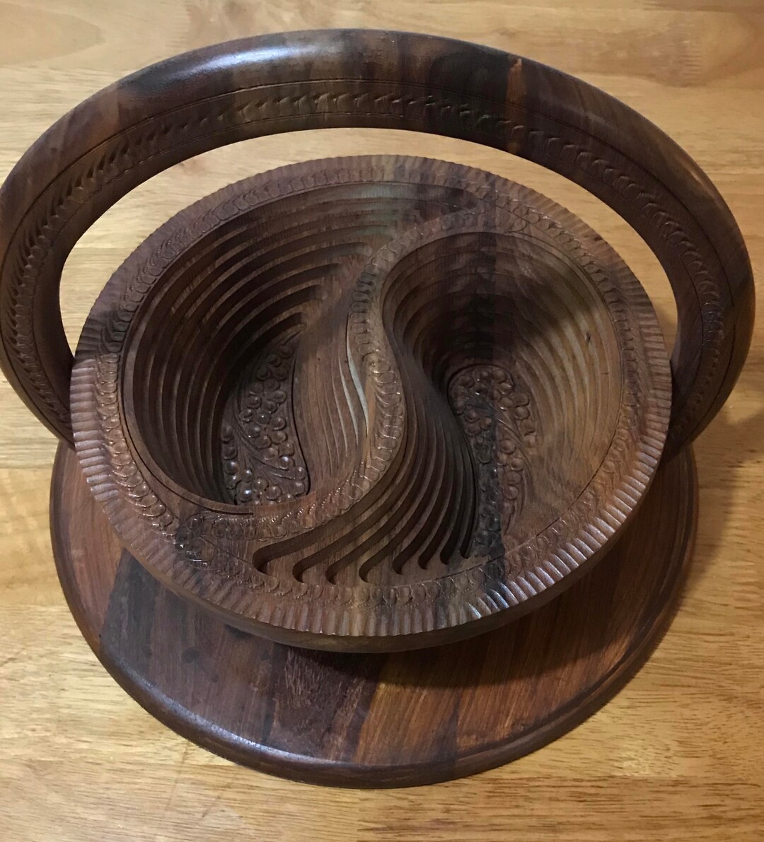 Tree of Life - Wooden Bowl - Collapsible Basket - Christmas Gift - Gift ...