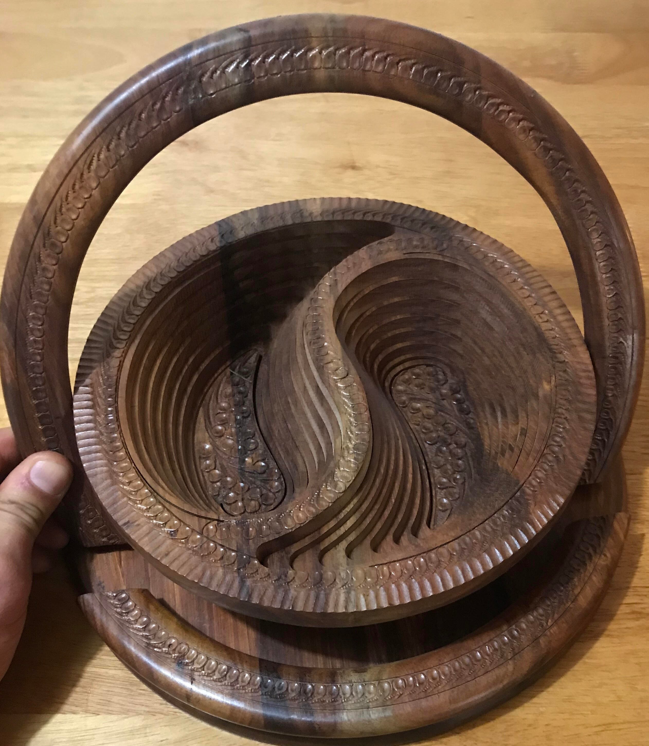 Tree of Life - Wooden Bowl - Collapsible Basket - Christmas Gift - Gift ...