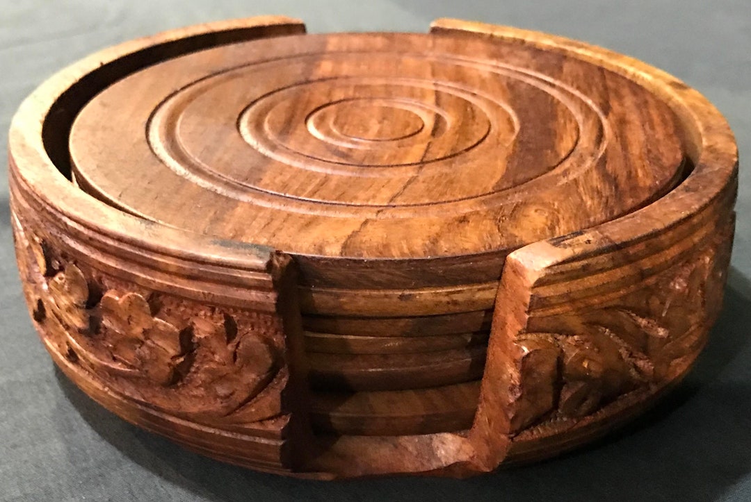 Carved Coasters - Christmas Gift - Holiday Gift - Gift for Mom - Gift ...