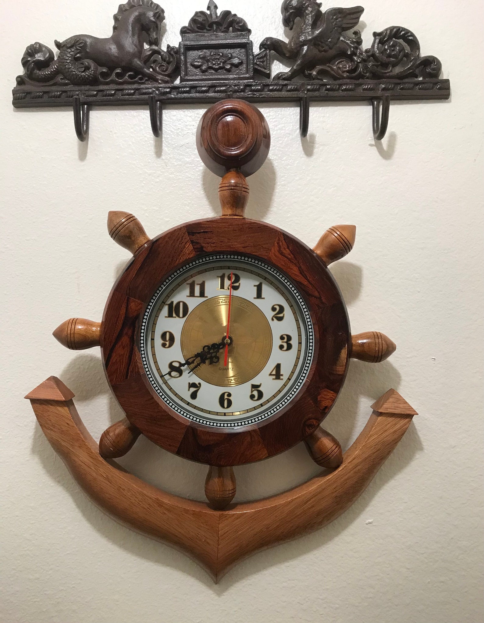Pirate Clock Décor Wall Beach Clock Pirate Wall Décor | Etsy