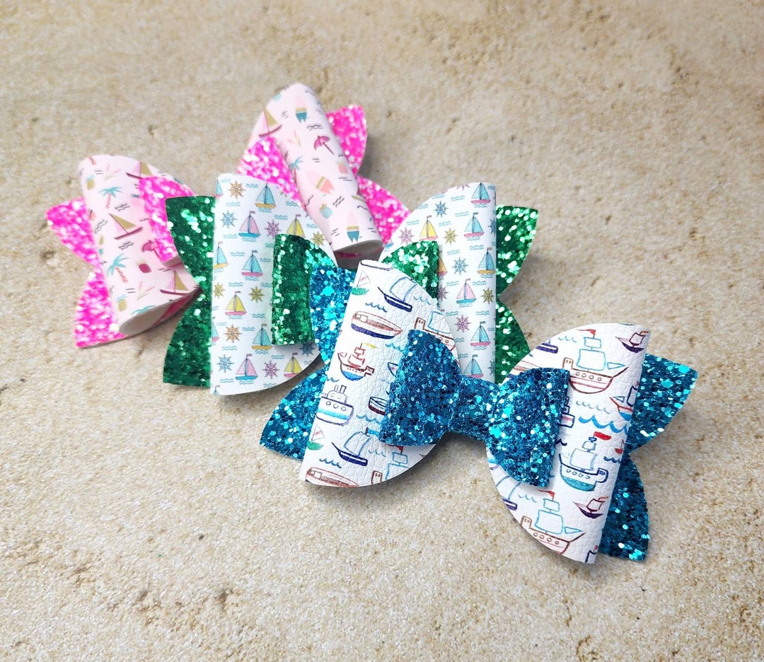 Wholesale Bow, Sailor Bow, Nautical Hair Bow, Sailboat Bow, Summer Bow ...