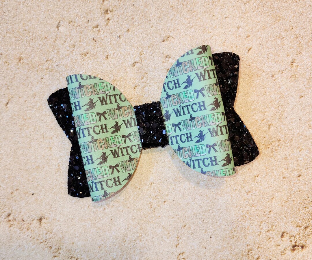 Wicked Birthday Bow, Green Witch Clip, Pink Good Witch Clip, Wicked ...