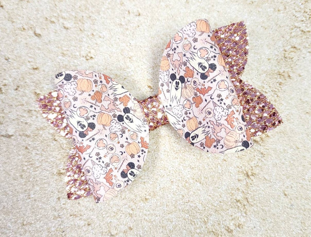 Glitter Bow, Pigtail Bow, Halloween Hair Accessory, Halloween Baby Bow ...