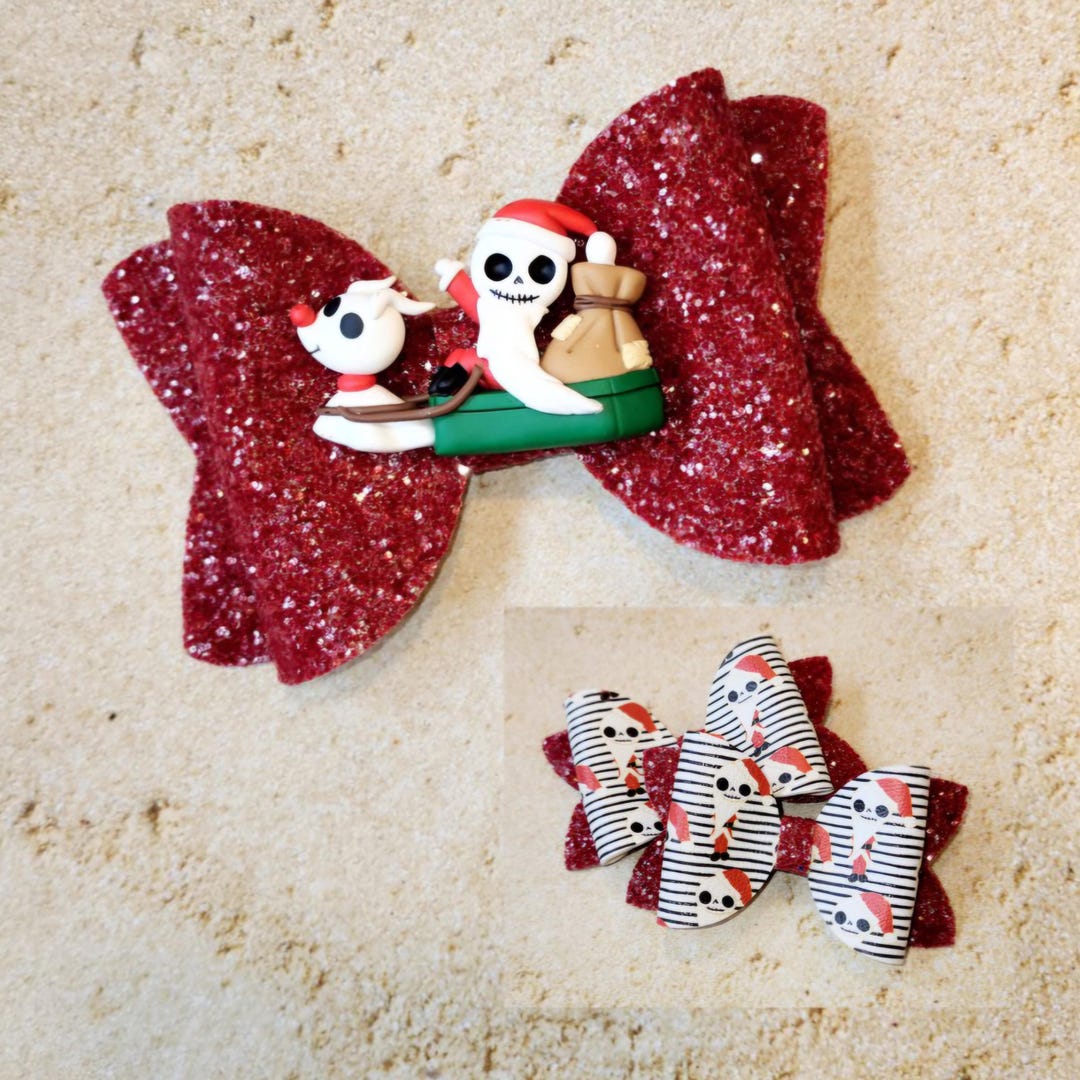 Nightmare Before Christmas Bow: Santa Jack Ornament, Dog Bow - Etsy