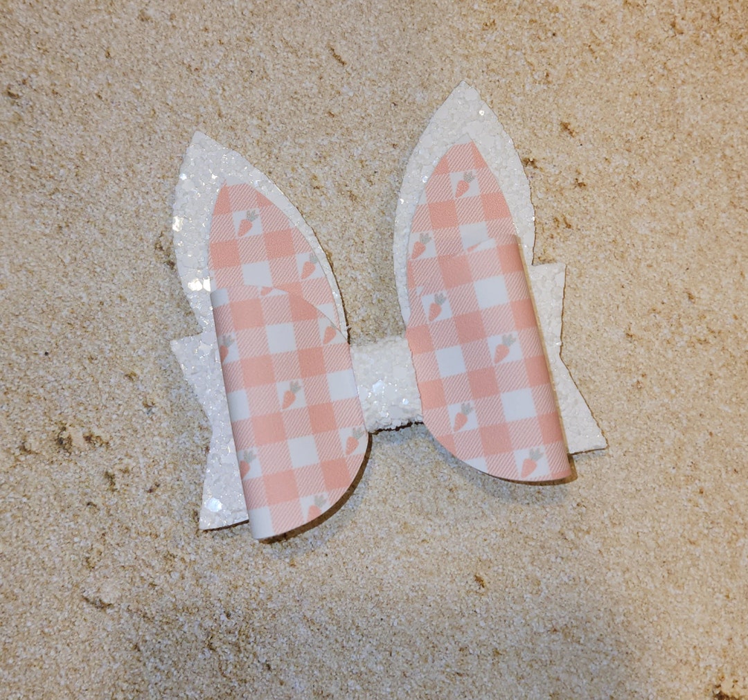 Orange Carrot Bows, Orange and White Gingham Bows, Bunny Ears Bow ...