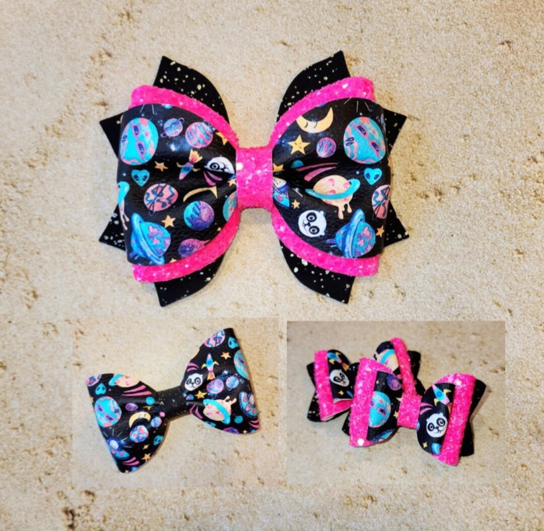 Space Hair Bow, Out of This World, Galaxy Space Bow, Outer Space, Star ...