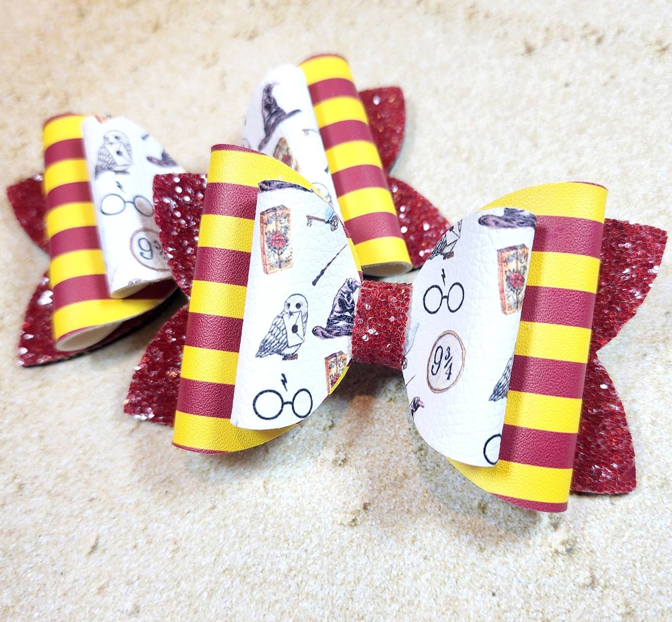 Girls Hair Bow Harry Potter Bow Wizard School Bow Disney - Etsy