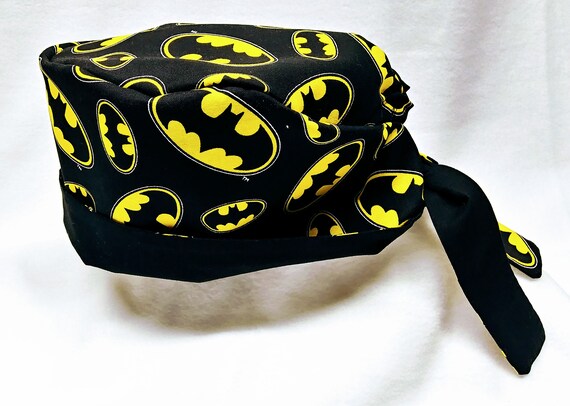 Surgical Scrub Cap Made From Licensed Batman Fabric black - Etsy