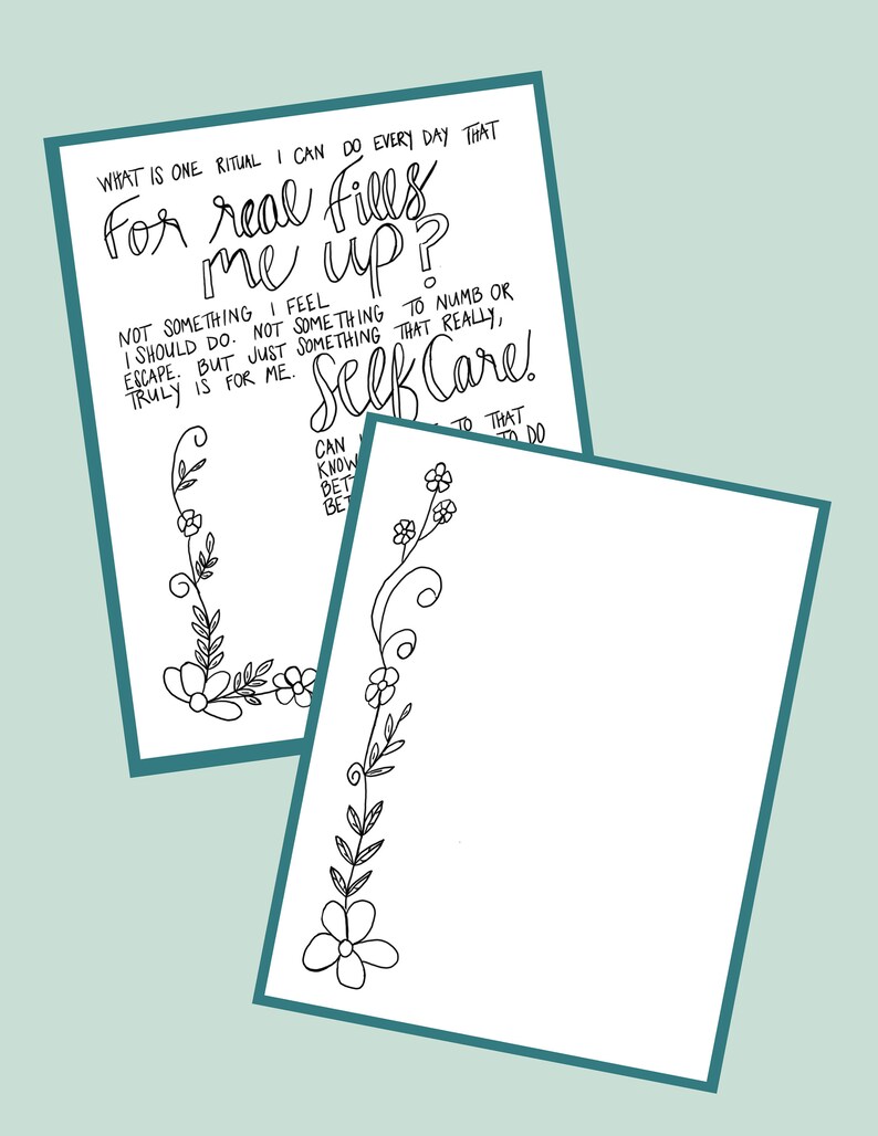 10 Coloring Journal Pages for Self Love, Download and Print - Etsy