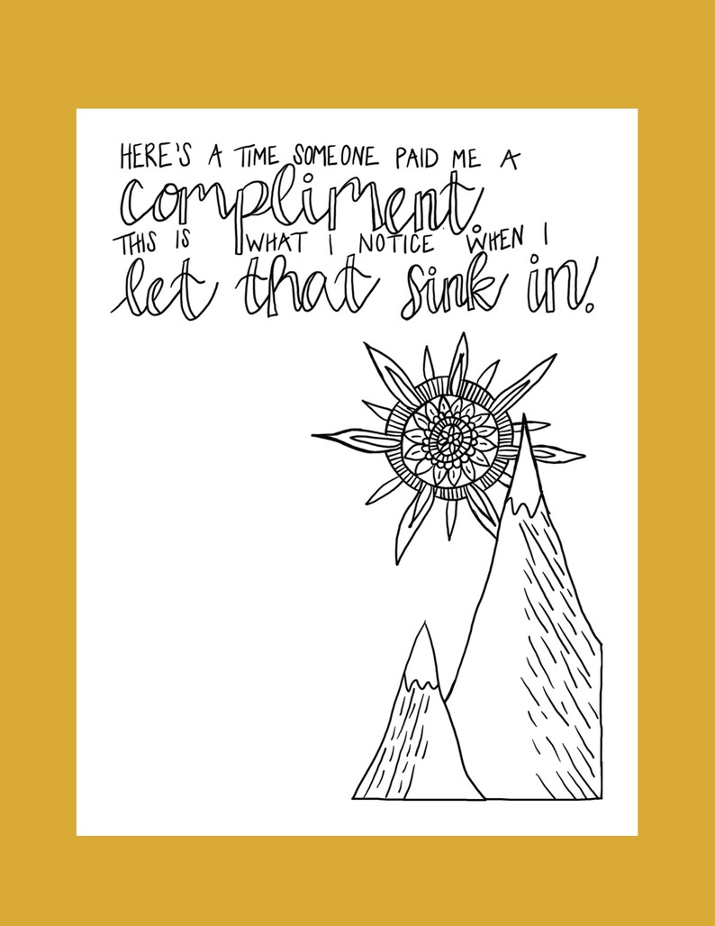 10 Coloring Journal Pages for Self Love, Download and Print - Etsy