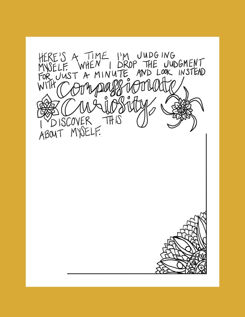 10 Coloring Journal Pages for Compassion and Grace, Download and Print ...