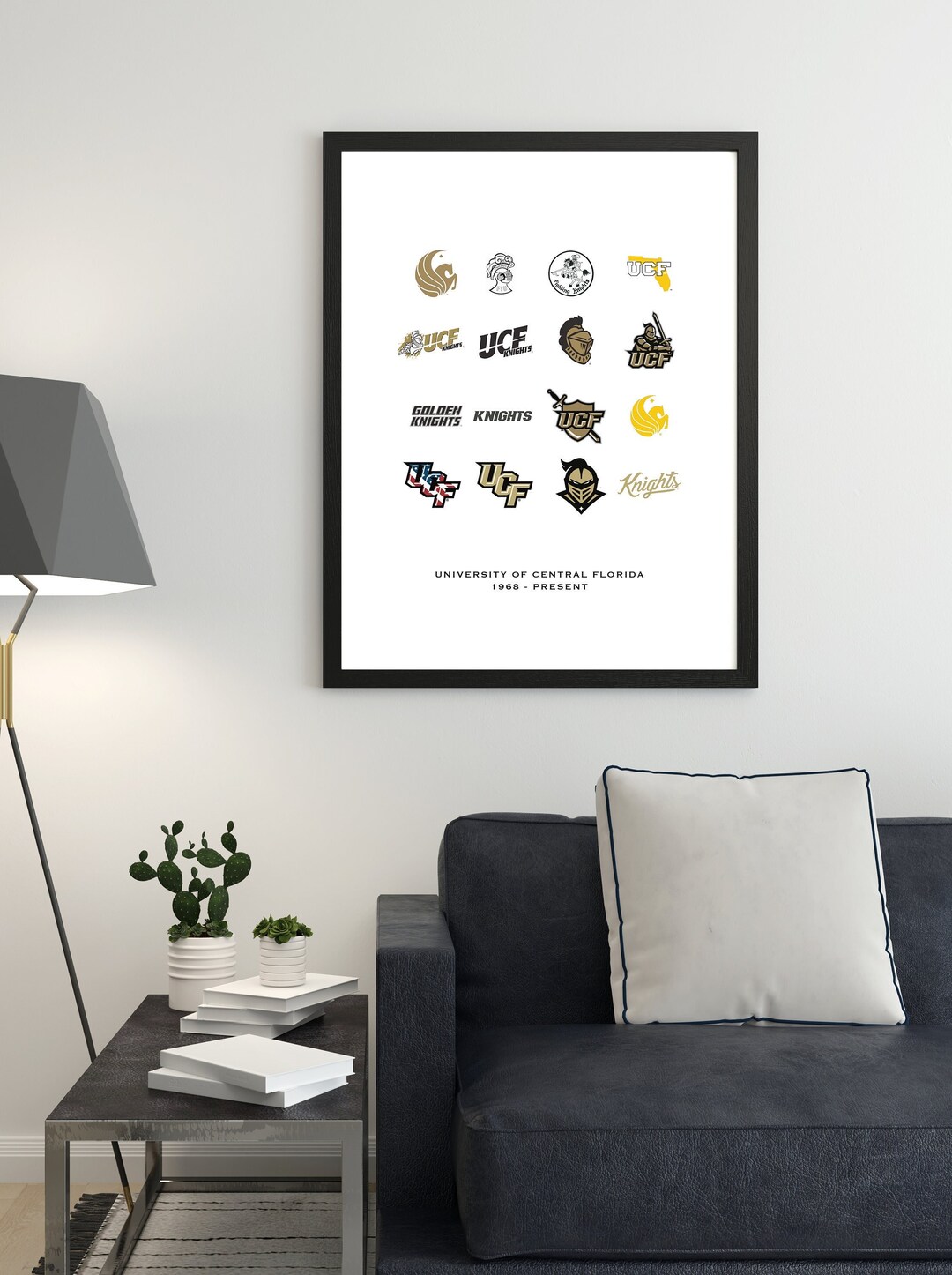 UCF University of Central Florida Logos Throughout Time Poster Wall Art ...