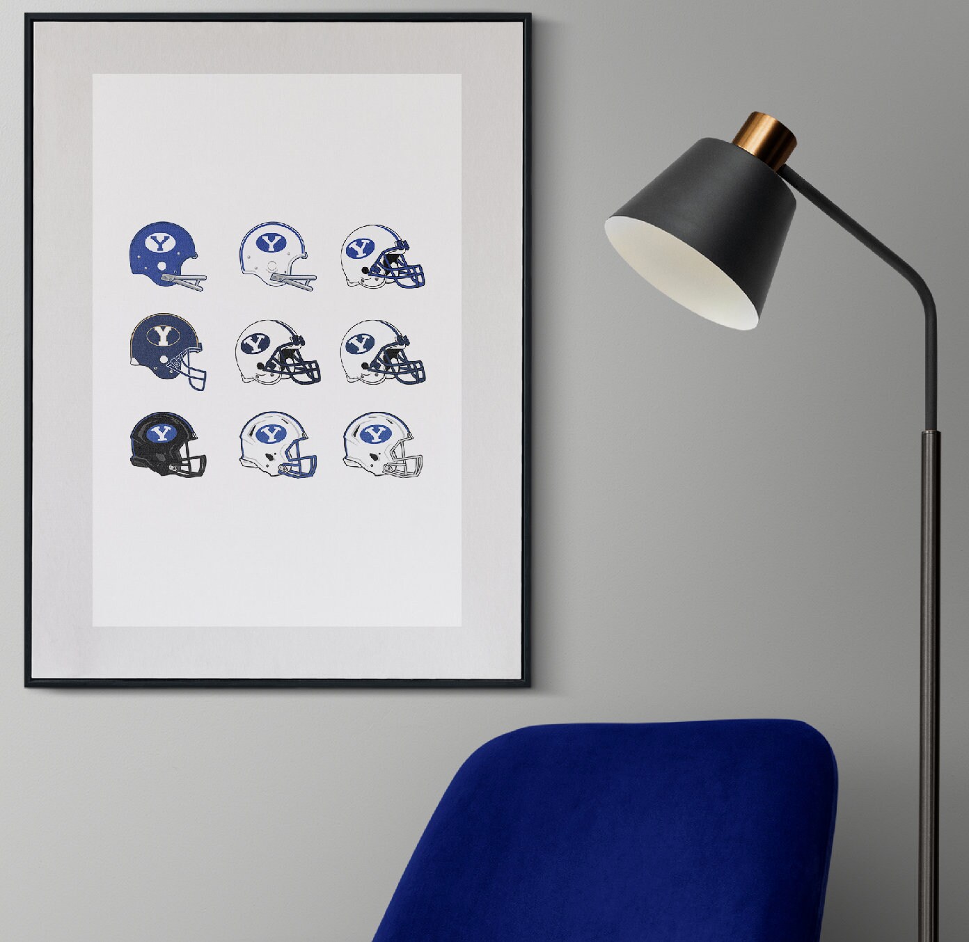 BYU Brigham Young Football Helmets Throughout Time Poster - Etsy