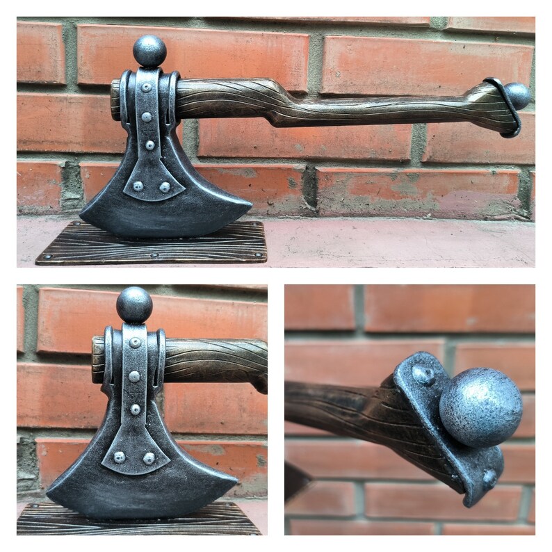 Viking Axe Handle – Rustic Cabin Hardware, Lodge Decor, Unique Exterior ...
