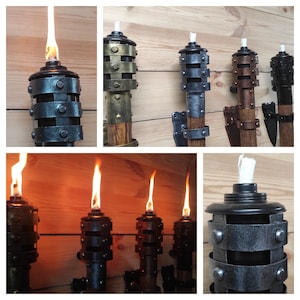 Hand Forged Viking Torch Wall Sconce: Rustic Medieval Candle Holder - Etsy