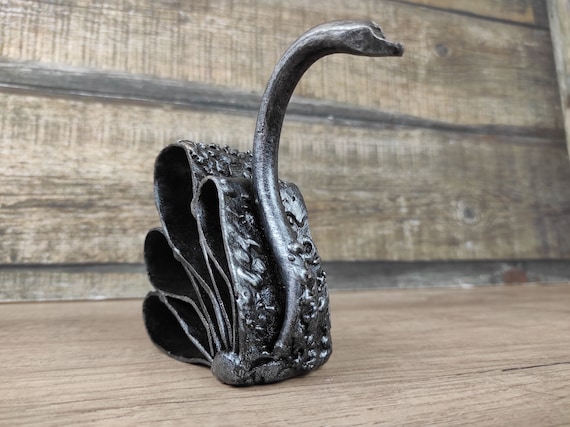 Sculpture Swan Metal Swan Metal Animal Forged Swan Iron | Etsy