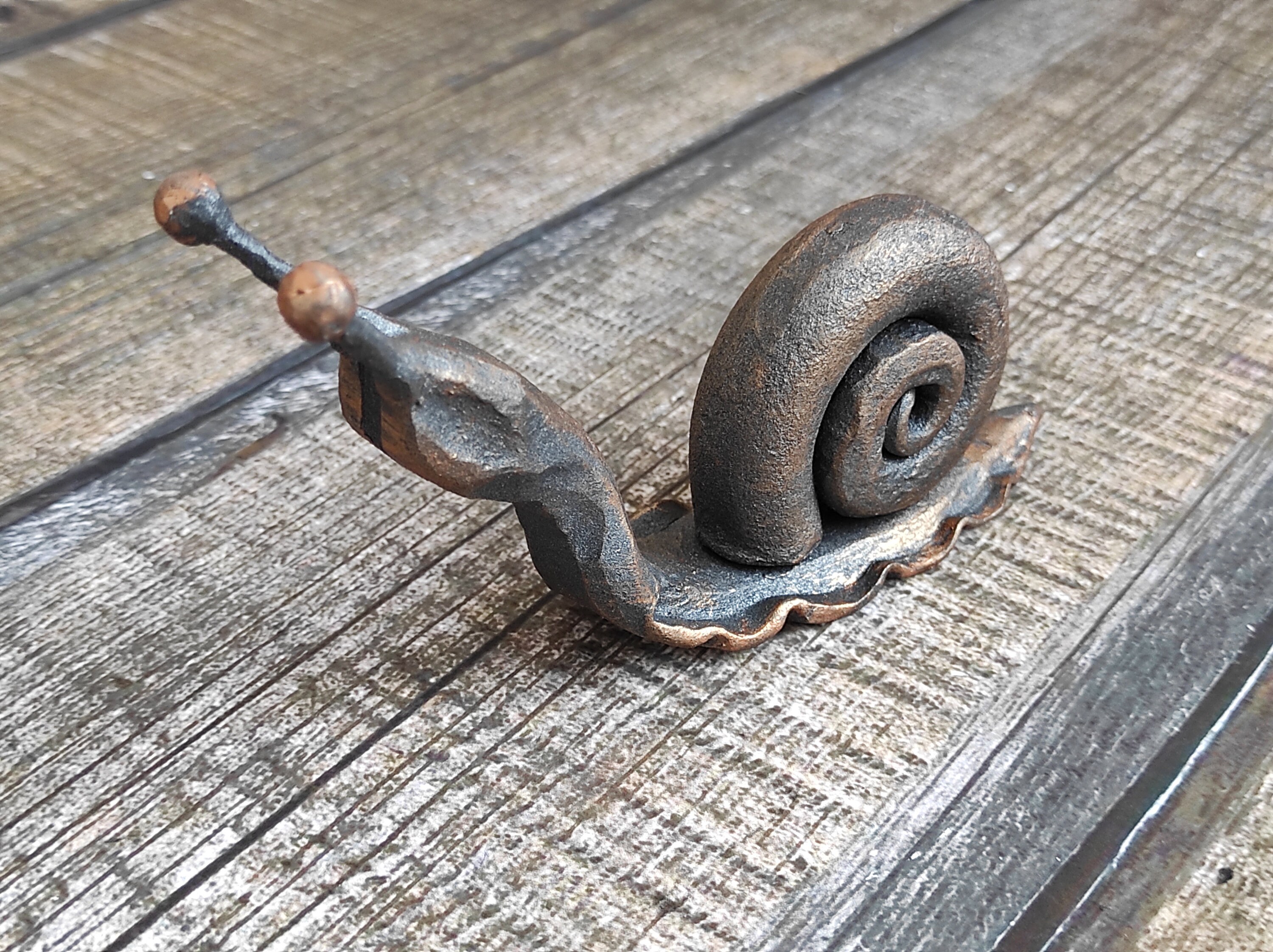 Snail Sculpture Metal Animal Forged Sculpture Metal Snail - Etsy