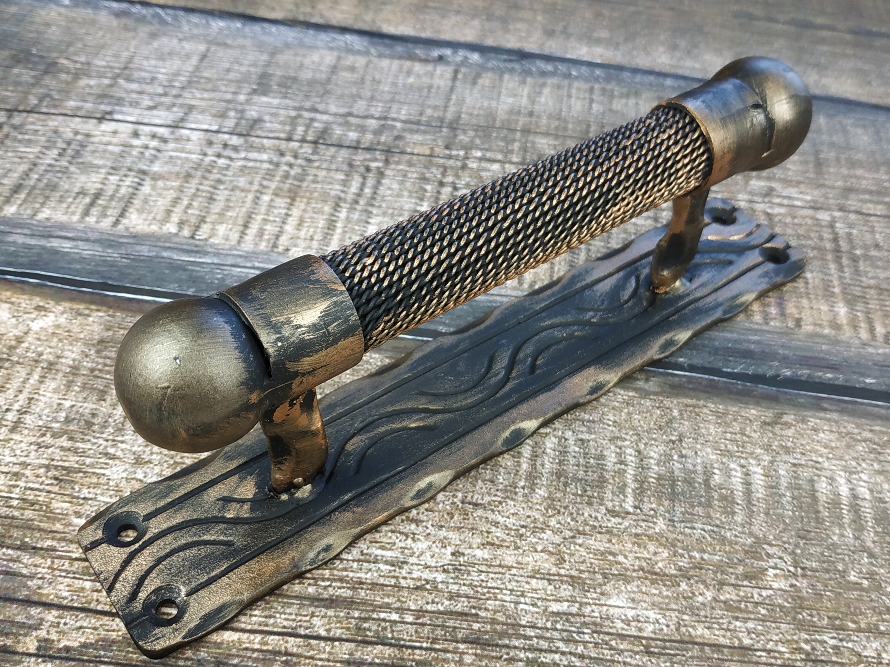 Door handle Metal handle Iron door handles Hand forged | Etsy