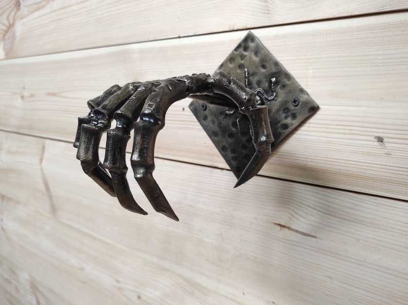 Door Handle Skeleton Hand Metal Door Pull Original Door | Etsy