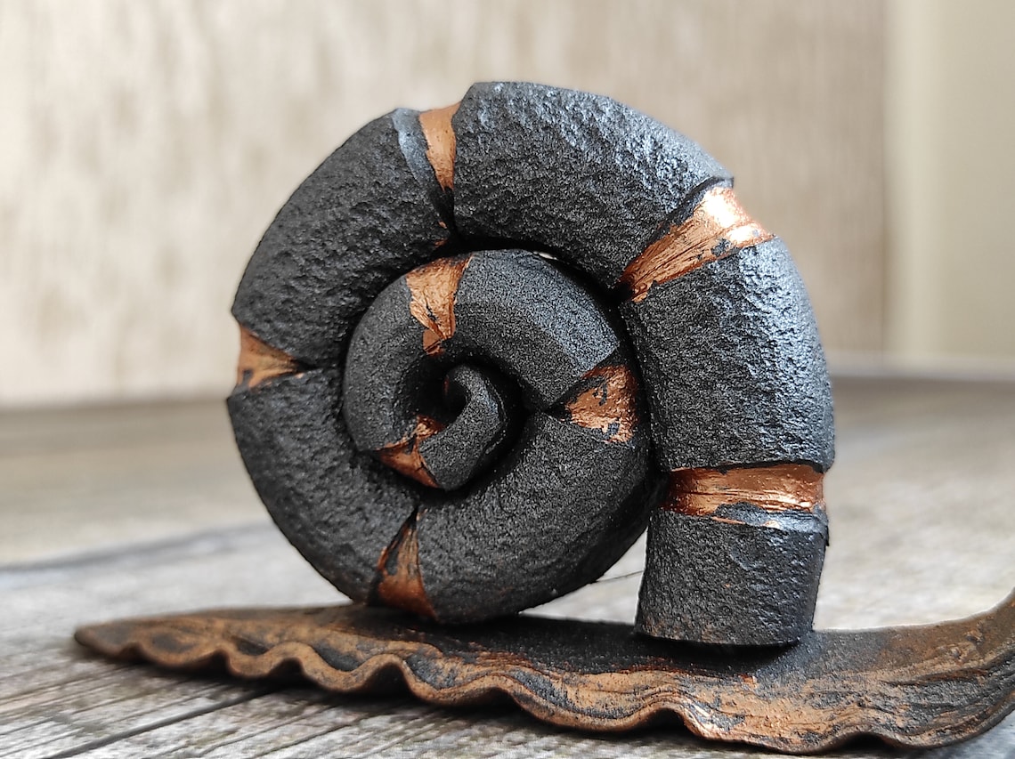 Metal Animal Forged Sculpture Snail Sculpture Metal Snail - Etsy