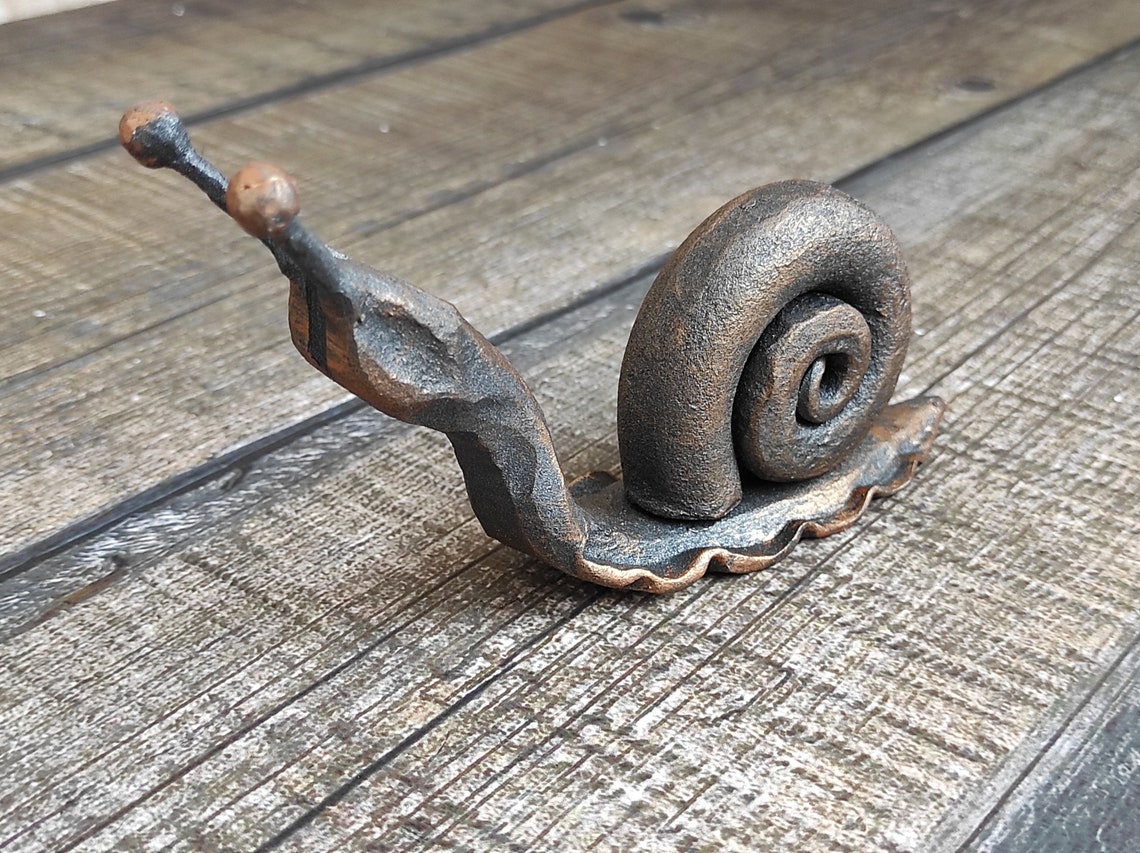 Snail Sculpture Metal Animal Forged Sculpture Metal Snail | Etsy