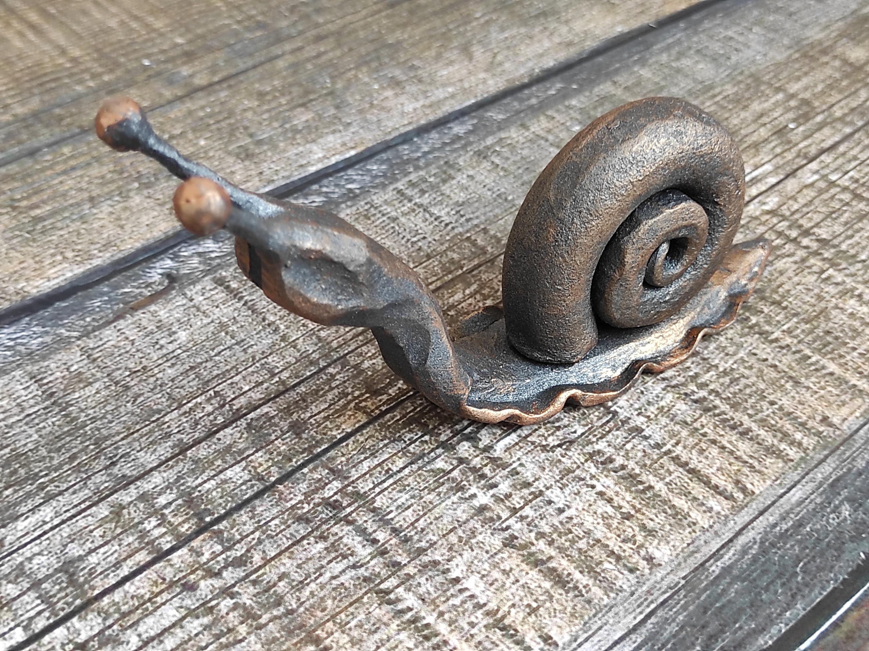 Snail Sculpture Metal Animal Forged Sculpture Metal Snail - Etsy