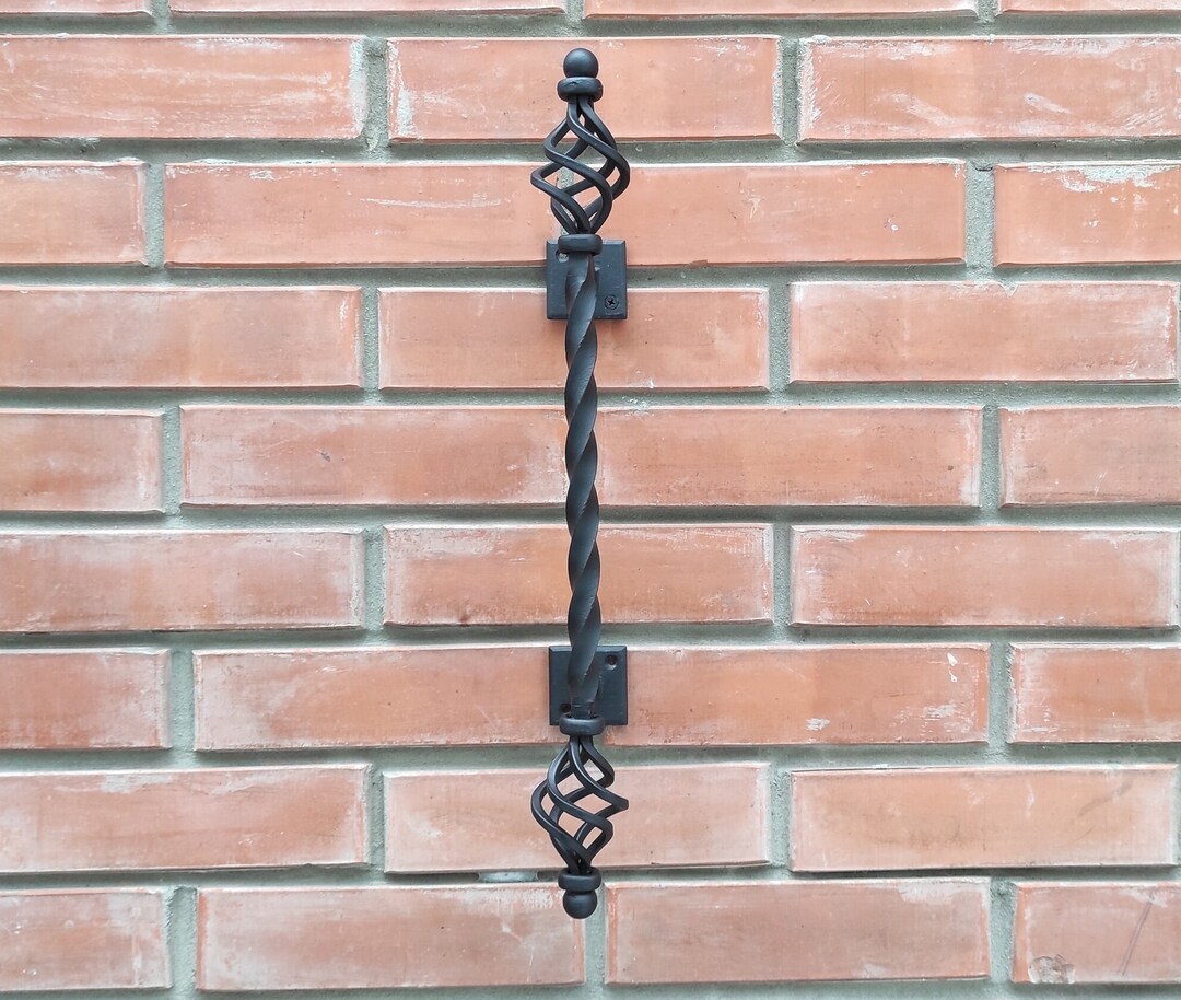 Front Door Handle, Wrought Iron Handle, Hand Forged Handle, Door Handle ...