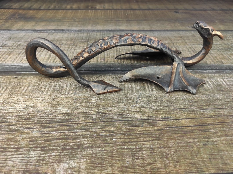 Dragon Door Handle Door Handle Metal Handle Hand Forged - Etsy