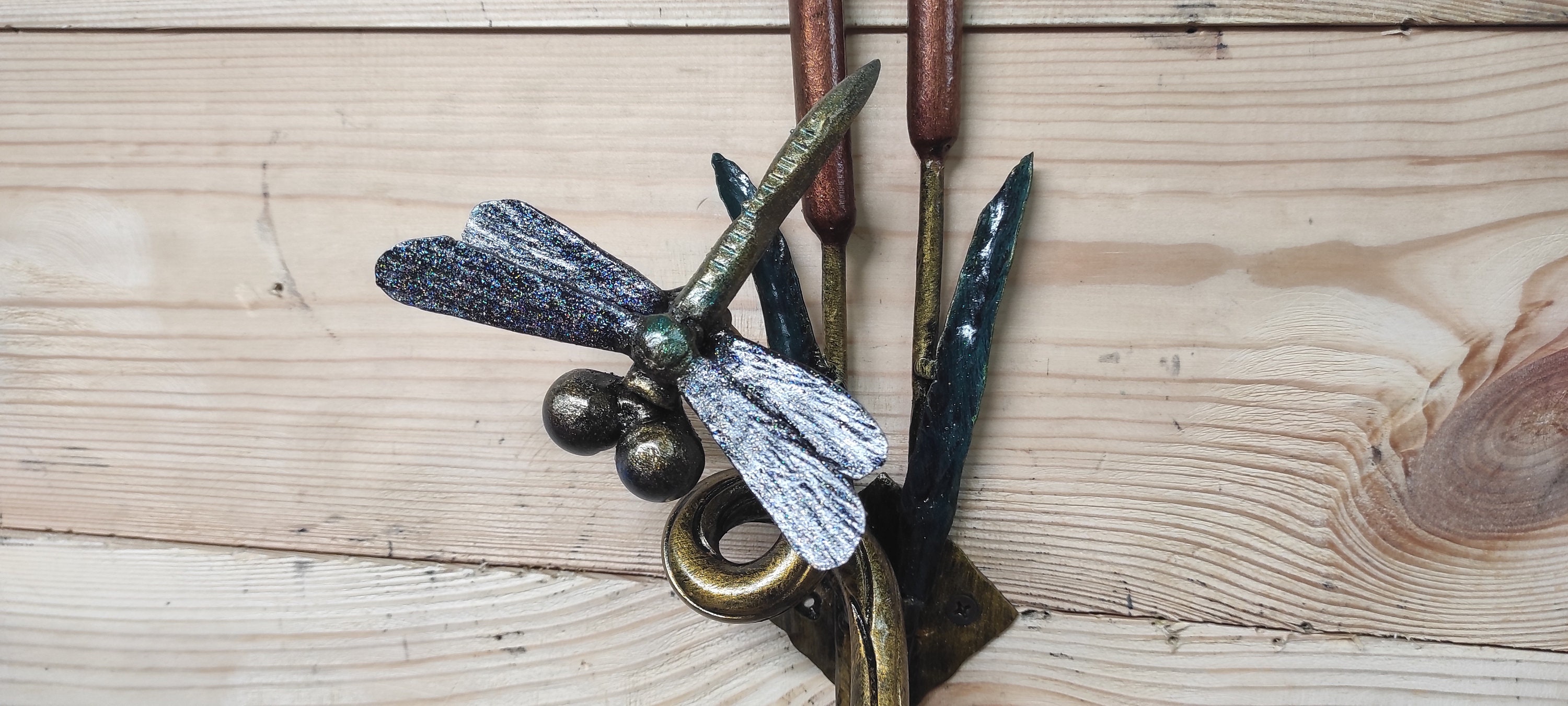 Dragonfly and Reed Barn Door Handle, Metal Door Pull - Etsy