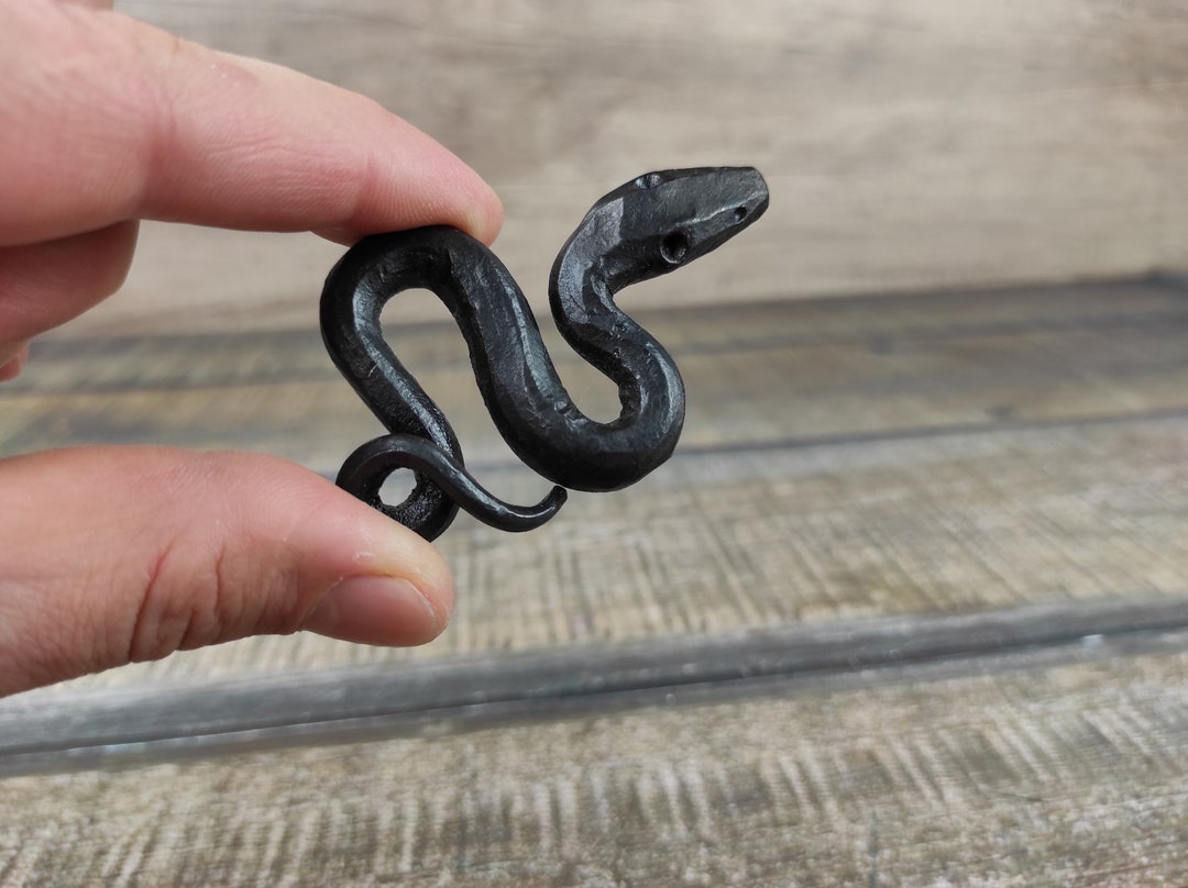 Handmade Forged Iron Snake Amulet - Viking Pendant Necklace - Etsy