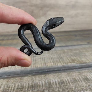 Handmade Forged Iron Snake Amulet - Viking Pendant Necklace - Etsy