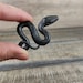 Handmade Forged Iron Snake Amulet - Viking Pendant Necklace - Etsy