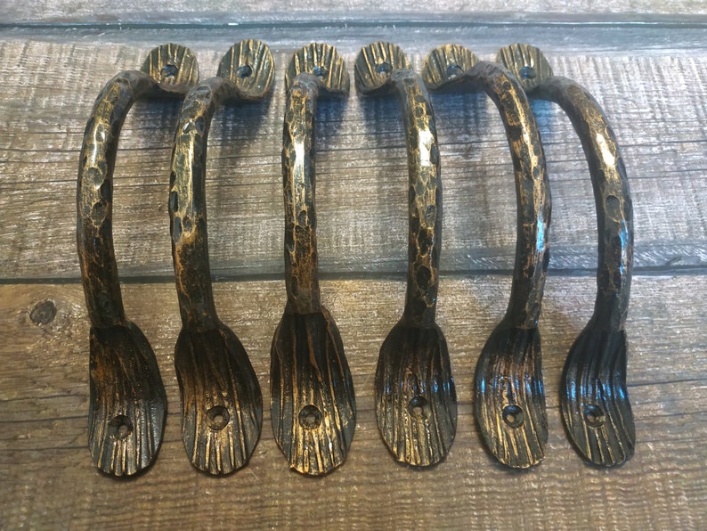 Hand Forged Iron Barn Door Handle: Rustic Wrought Hardware - Etsy