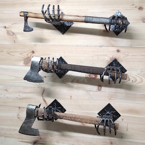 Axe Wall Holder,skeleton Hands, Axe Stand, Axe Holder, Handmade Holder ...