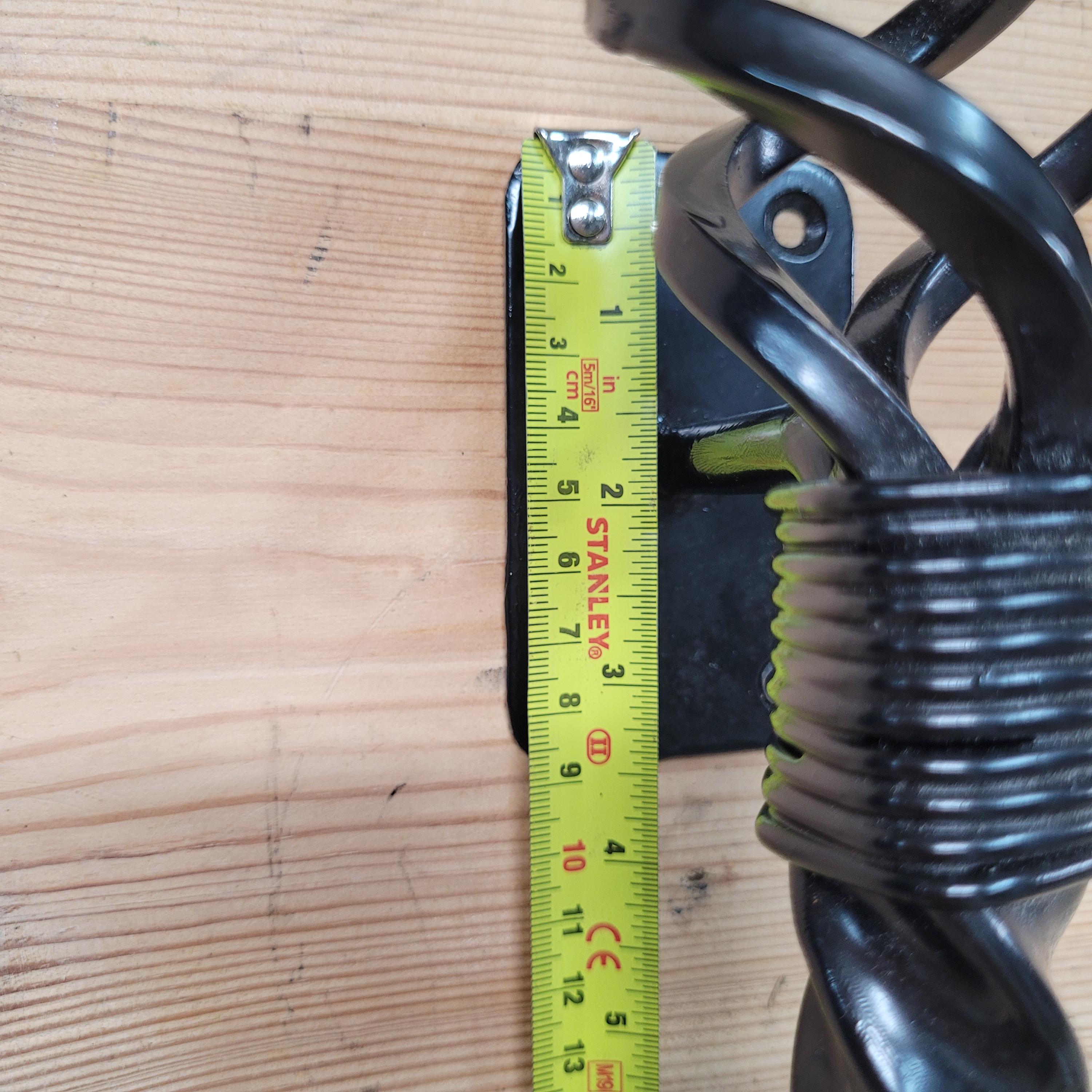 Wrought Iron Door Handle – 25 Inch Black Twisted Handle for Wooden or ...