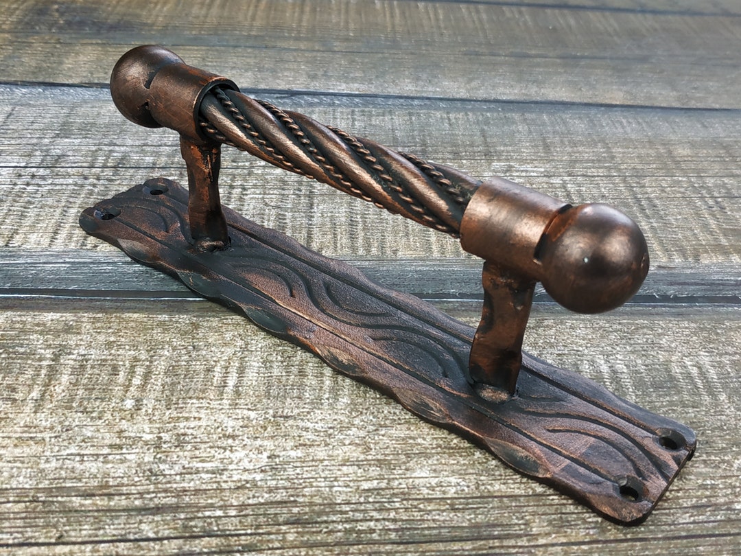 Hand Forged Handle, Door Handle, Metal Handle, Barn Door Handle, Door ...