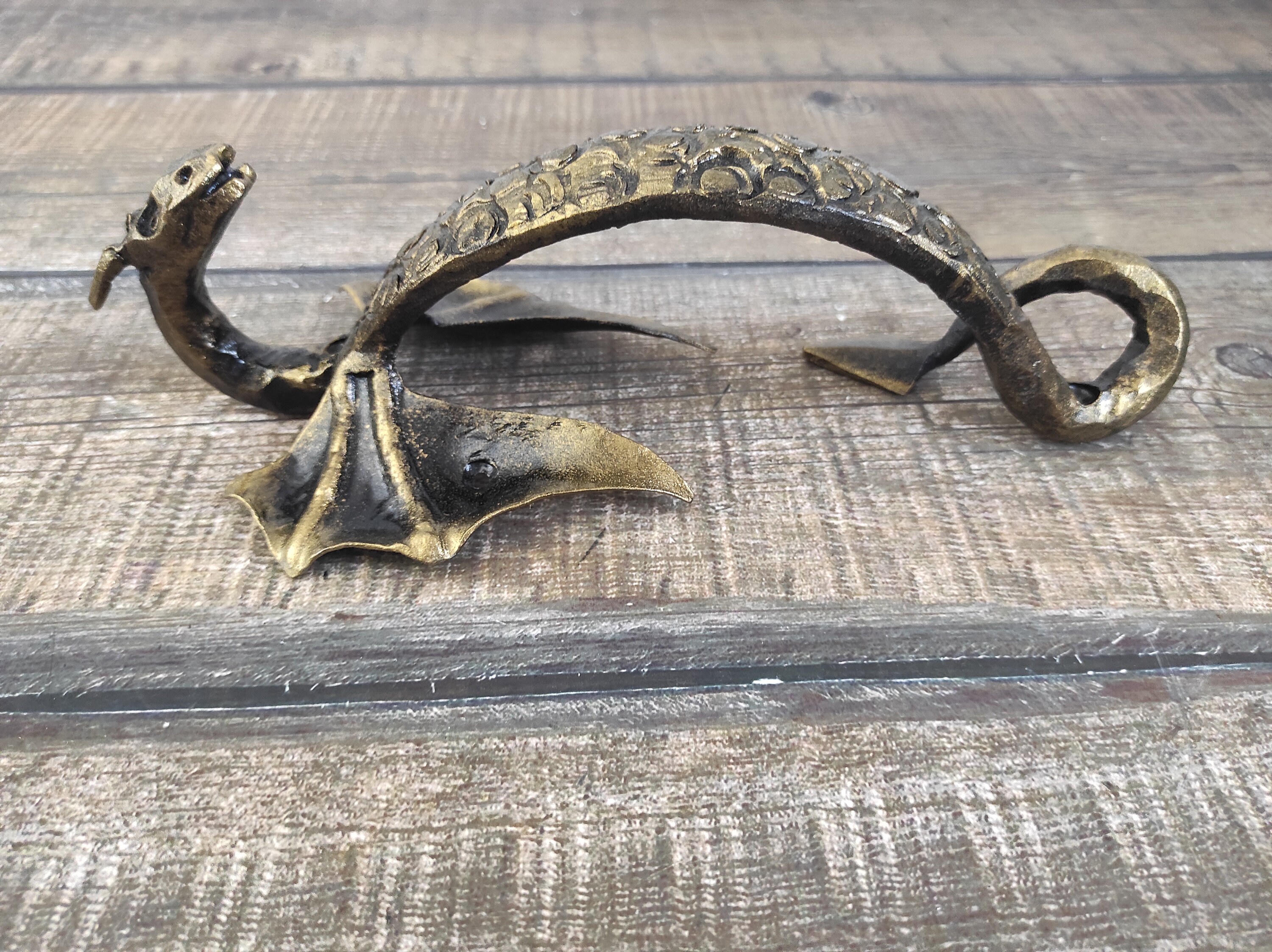 Door Handle Dragon Door Handle Metal Handle Hand Forged - Etsy