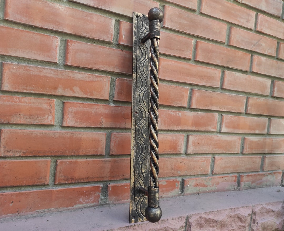 Hand Forged Handle, Front Door Handle, Metal Handle, Barn Door Handle ...