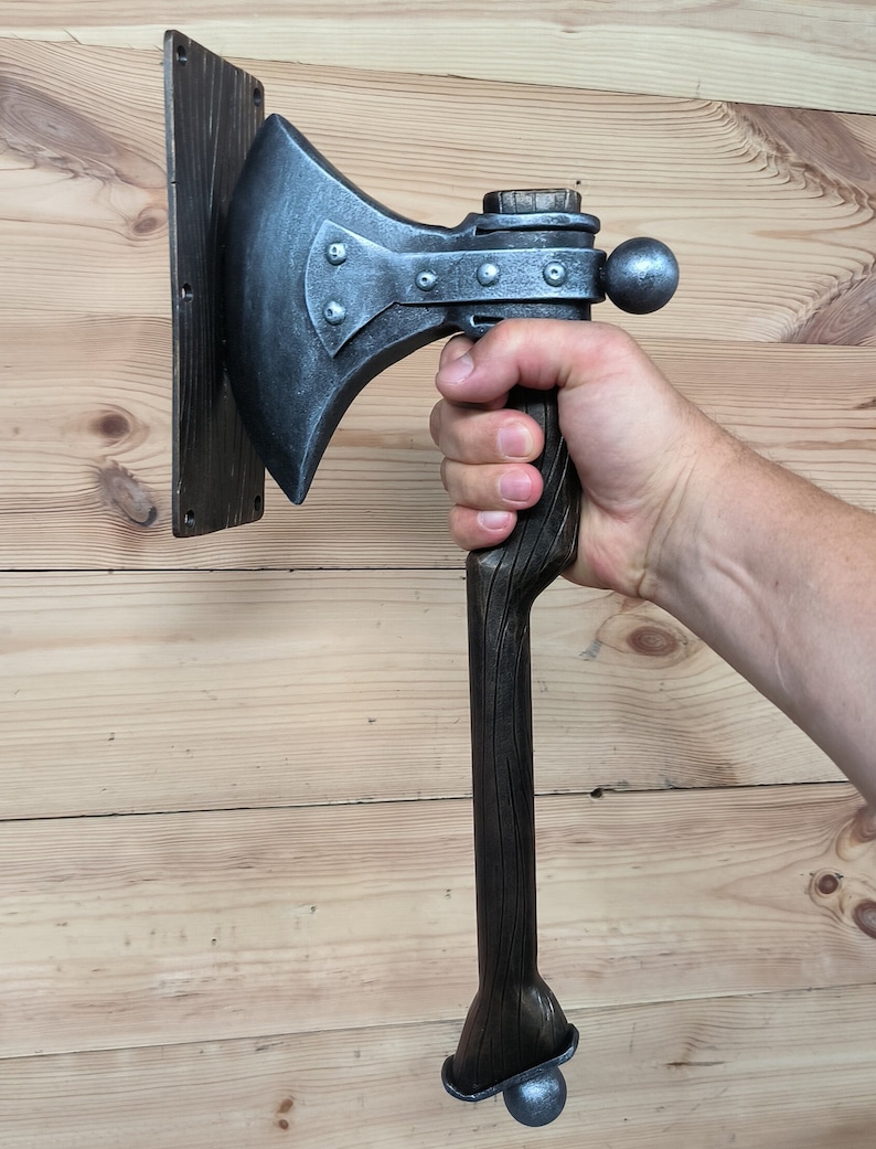 Viking Axe Handle – Rustic Cabin Hardware, Lodge Decor, Unique Exterior ...