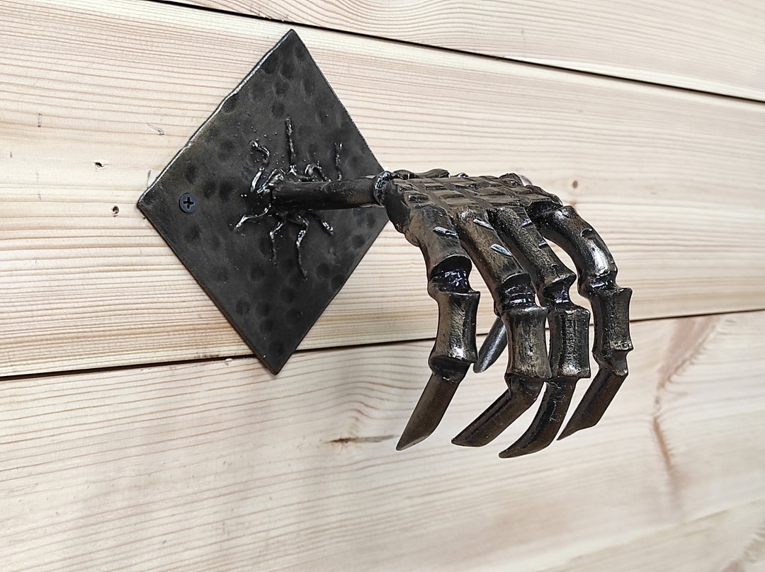 Door Handle, Skeleton Hand, Metal Door Pull, Original Door Handle ...